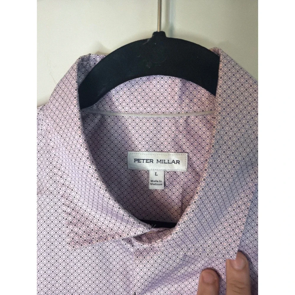 Peter Millar | Shirts | Peter Millar Mens Large Pink Blue Geometric ...